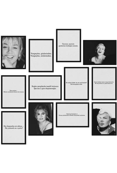 Hero Tasarım Sezen Aksu 12 Parça Mdf TABLOZLLTB183 Hero Tasarım Sezen Aksu 12 Parça Mdf TABLOZLLTB183
