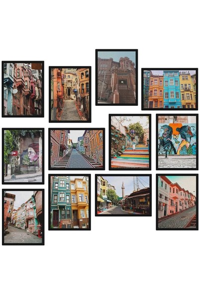 Hero Tasarım Balat Sokakları 12 Parça Mdf TABLOZLLTB320 Hero Tasarım Balat Sokakları 12 Parça Mdf TABLOZLLTB320