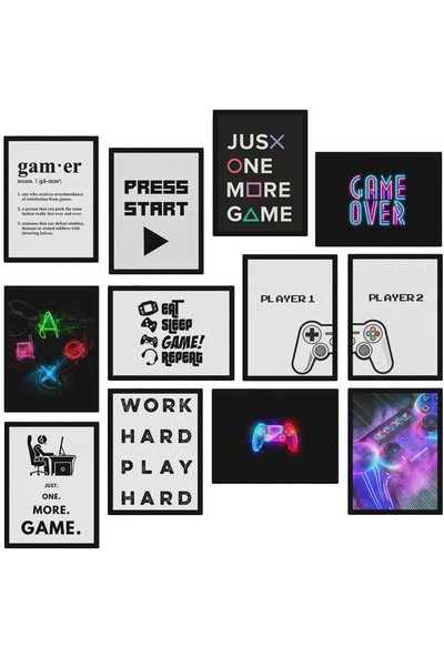 Hero Tasarım Gamer 12 Parça Mdf TABLOZLLTB264
