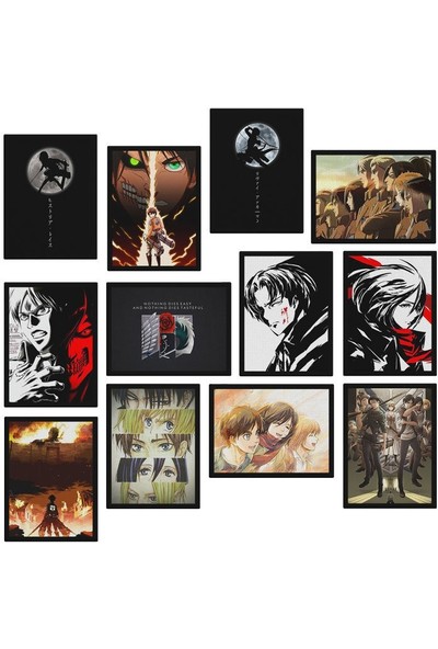Hero Tasarım Attack On Titan 12 Parça Mdf TABLOZLLTB261 Hero Tasarım Attack On Titan 12 Parça Mdf TABLOZLLTB261