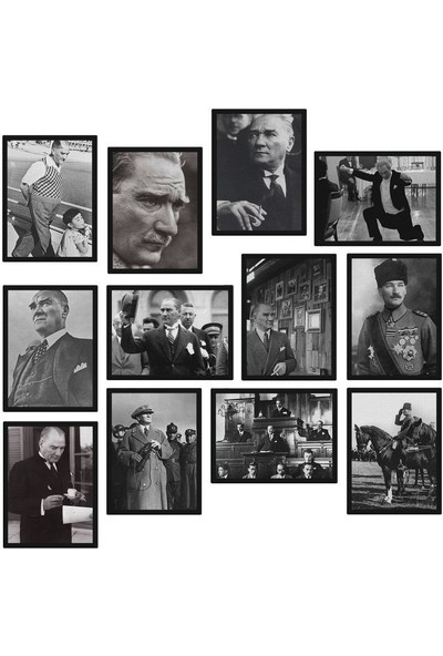 Hero Tasarım Atatürk 12 Parça Mdf TABLOZLLTB272 Hero Tasarım Atatürk 12 Parça Mdf TABLOZLLTB272