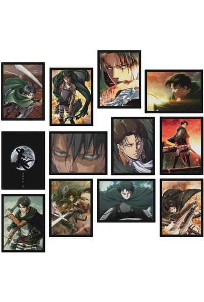 Hero Tasarım Levi Ackerman 12 Parça Mdf TABLOZLLTB365