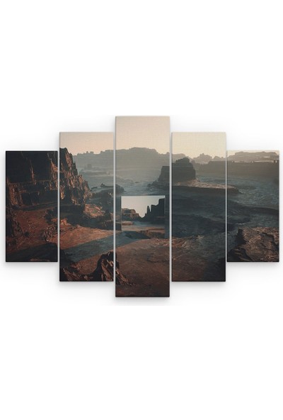 Hero Tasarım Dağlar 5 Parça Mdf TABLONHL369