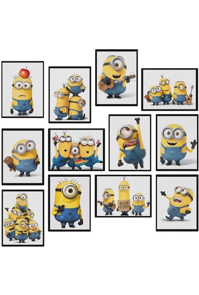 Hero Tasarım Minion 12 Parça Mdf TABLOZLLTB229