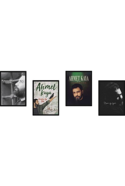 Hero Tasarım Ahmet Kaya 4 Parça Mdf TABLOSLA153 Hero Tasarım Ahmet Kaya 4 Parça Mdf TABLOSLA153