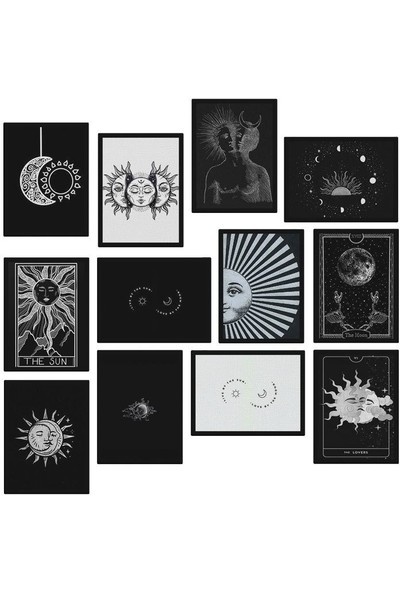 Hero Tasarım Moon And Sun 12 Parça Mdf TABLOZLLTB330