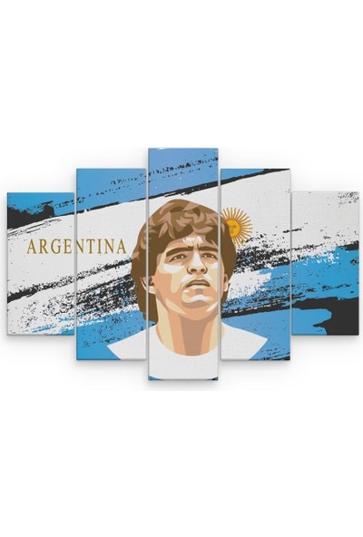 Hero Tasarım Maradona 5 Parça Mdf TABLOTGTB380