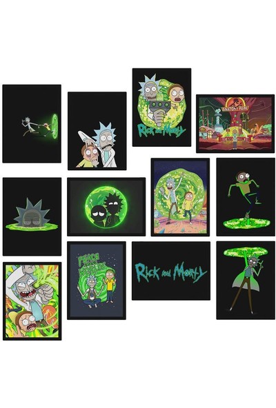 Hero Tasarım Rick And Morty 12 Parça Mdf TABLOZLLTB267 Hero Tasarım Rick And Morty 12 Parça Mdf TABLOZLLTB267