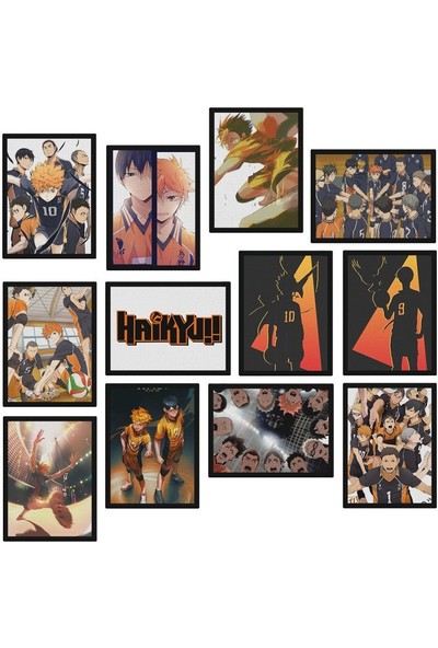 Hero Tasarım Haikyuu 12 Parça Mdf TABLOZLLTB364