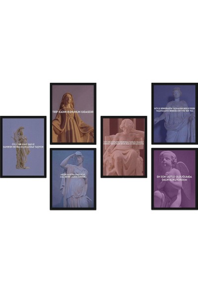 Hero Tasarım Heykel Kafası 6 Parça Mdf TABLOGMZ189