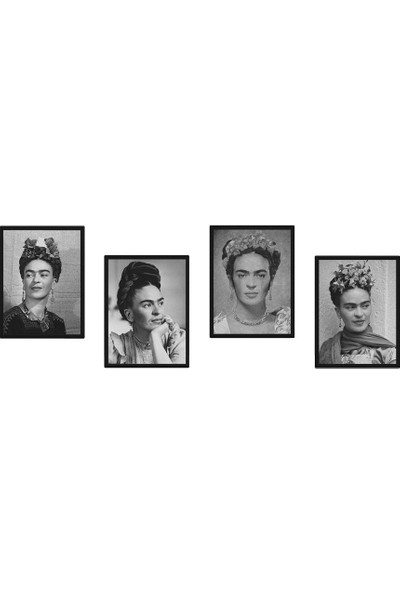 Hero Tasarım Frida Kahlo 4 Parça Mdf TABLOSLA401 Hero Tasarım Frida Kahlo 4 Parça Mdf TABLOSLA401
