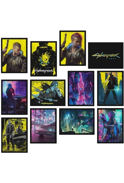 Hero Tasarım Cyberpunk 12 Parça Mdf TABLOZLLTB263