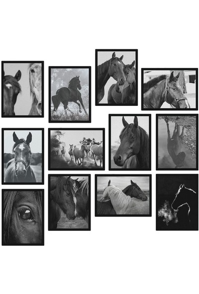 Hero Tasarım At 12 Parça Mdf TABLOZLLTB223