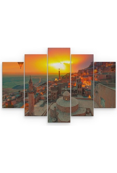 Hero Tasarım Eski Şehir Mardin 5 Parça Mdf TABLOTGTB167