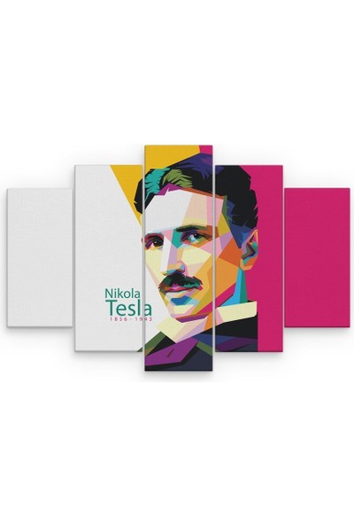 Hero Tasarım Nicola Tesla 5 Parça Mdf TABLOTGTB368