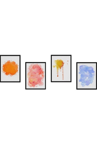 Hero Tasarım Renkler 4 Parça Mdf TABLOSLA529 Hero Tasarım Renkler 4 Parça Mdf TABLOSLA529