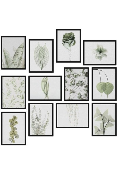 Hero Tasarım Soluk Çiçekler 12 Parça Mdf TABLOZLLTB190