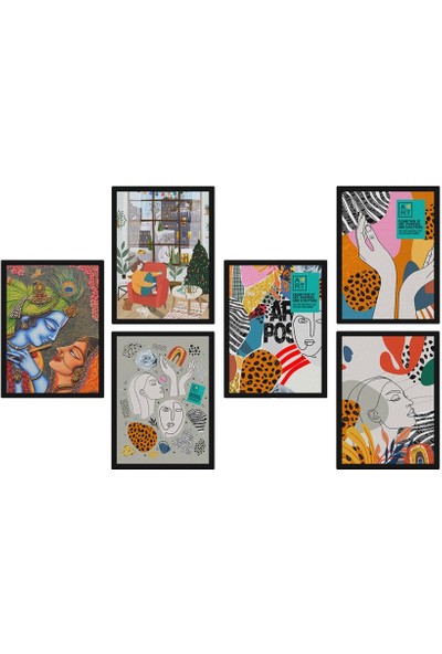 Hero Tasarım Poster 6 Parça Mdf TABLOGMZ515