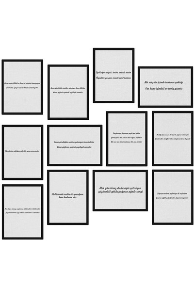 Hero Tasarım Yıldız Tilbe 12 Parça Mdf TABLOZLLTB166