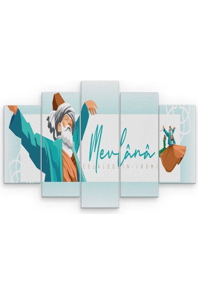 Hero Tasarım Mevlana 5 Parça Mdf TABLOTGTB959 Hero Tasarım Mevlana 5 Parça Mdf TABLOTGTB959