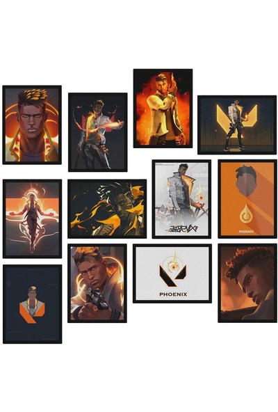Hero Tasarım Phoneix Valorant 12 Parça Mdf TABLOZLLTB354