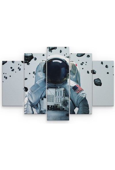 Hero Tasarım Nasa Astronot 5 Parça Mdf TABLOTGTB991 Hero Tasarım Nasa Astronot 5 Parça Mdf TABLOTGTB991