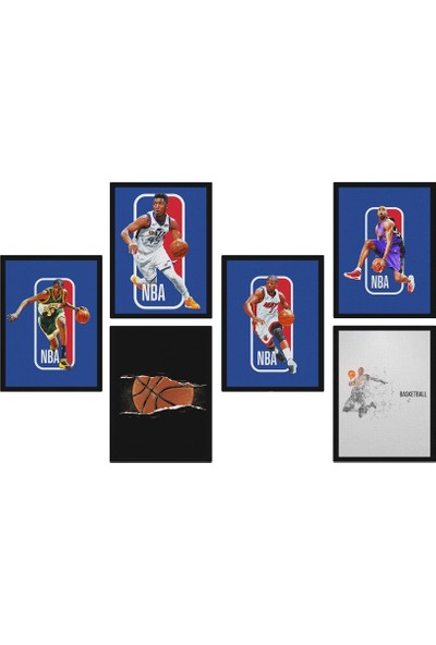 Hero Tasarım Nba 6 Parça Mdf TABLOGMZ208