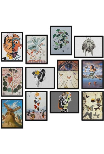 Hero Tasarım Salvador Dali 12 Parça Mdf TABLOZLLTB342