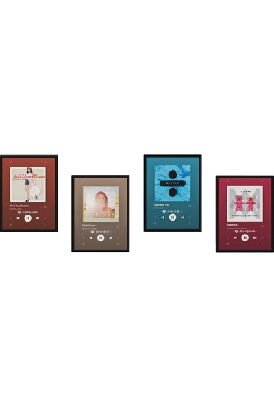 Hero Tasarım Pop Spotify Karekodlu 4 Parça Mdf TABLOSLA307 Hero Tasarım Pop Spotify Karekodlu 4 Parça Mdf TABLOSLA307