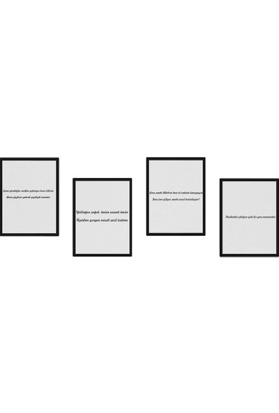 Hero Tasarım Yıldız Tilbe 4 Parça Mdf TABLOSLA301