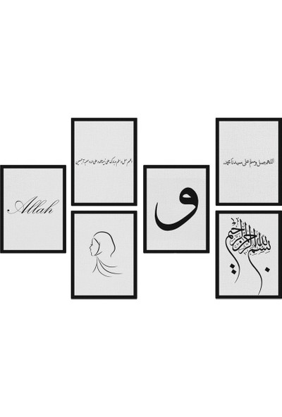 Hero Tasarım Din 6 Parça Mdf TABLOGMZ310