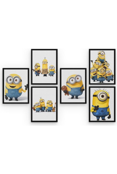 Hero Tasarım Minion 6 Parça Mdf TABLOGMZ385