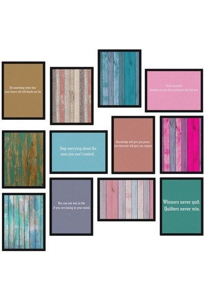 Hero Tasarım Çitler 12 Parça Mdf TABLOTGTB1287