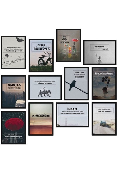 Hero Tasarım Yazı 12 Parça Mdf TABLOZLLTB307