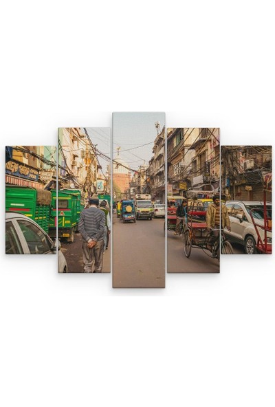 Hero Tasarım Old Delhi Hindistan 5 Parça Mdf TABLOTGTB176