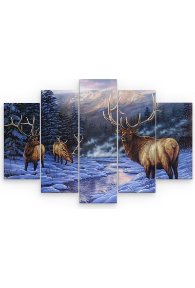 Hero Tasarım Geyik 5 Parça Mdf TABLONHL448