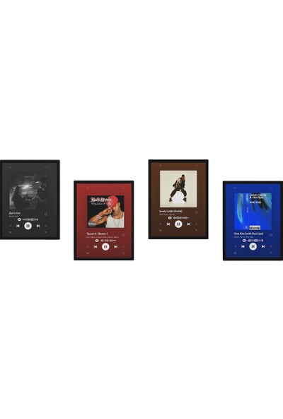 Hero Tasarım Pop Spotify Karekodlu 4 Parça Mdf TABLOSLA308 Hero Tasarım Pop Spotify Karekodlu 4 Parça Mdf TABLOSLA308