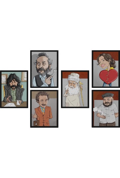 Hero Tasarım Türk Dizileri 6 Parça Mdf TABLOGMZ269