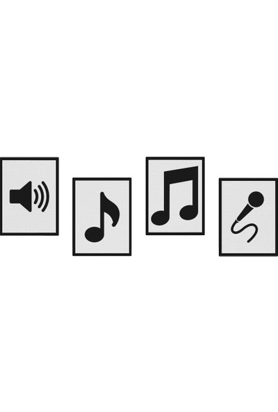 Hero Tasarım Müzik 4 Parça Mdf TABLOSLA390 Hero Tasarım Müzik 4 Parça Mdf TABLOSLA390