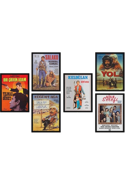 Hero Tasarım Yeşilçam 6 Parça Mdf TABLOGMZ158