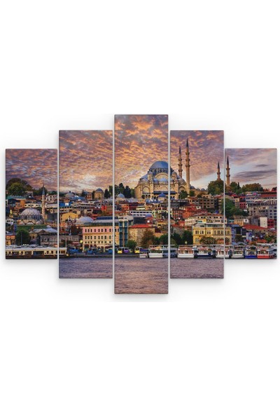 Hero Tasarım Haliç Günbatımı 5 Parça Mdf TABLOTGTB678