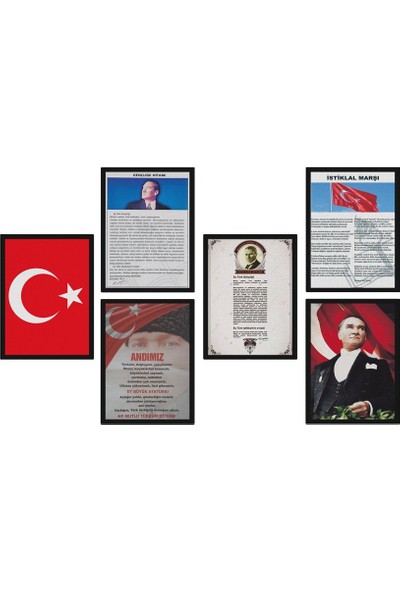 Hero Tasarım Gençliğe Hitabe 6 Parça Mdf TABLOGMZ213 Hero Tasarım Gençliğe Hitabe 6 Parça Mdf TABLOGMZ213