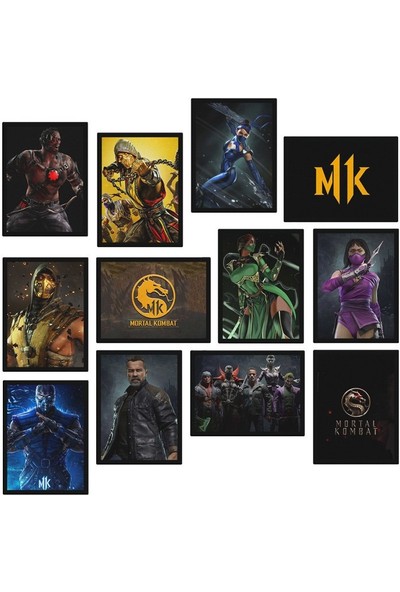 Hero Tasarım Mortal Kombat 12 Parça Mdf TABLOZLLTB367