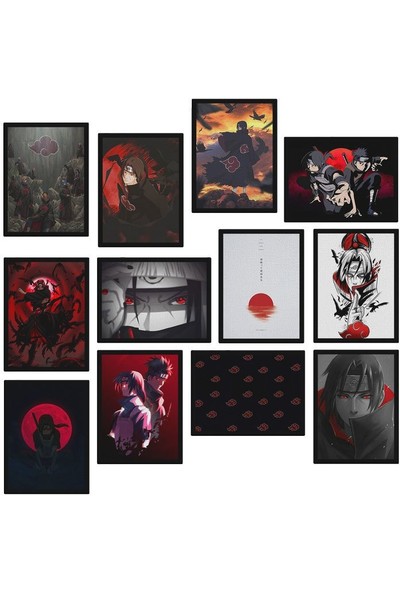 Hero Tasarım Naruto Itachi 12 Parça Mdf TABLOZLLTB213 Hero Tasarım Naruto Itachi 12 Parça Mdf TABLOZLLTB213