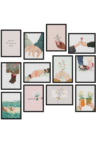 Hero Tasarım Papatya 12 Parça Mdf TABLOZLLTB334