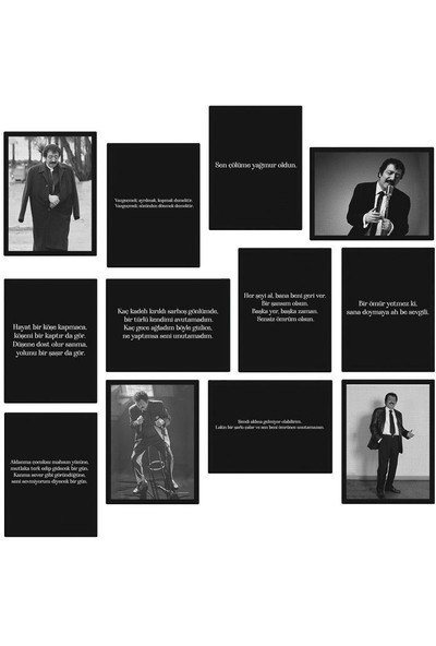 Hero Tasarım Müslüm Gürses 12 Parça Mdf TABLOTGTB1282