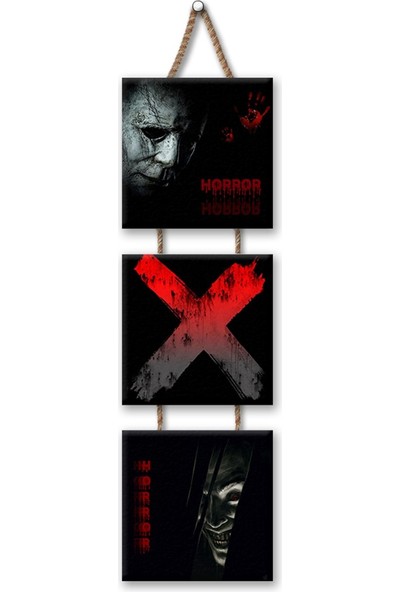 Hero Tasarım Korko 3 Parça Ipli Mdf TABLOTLH1017