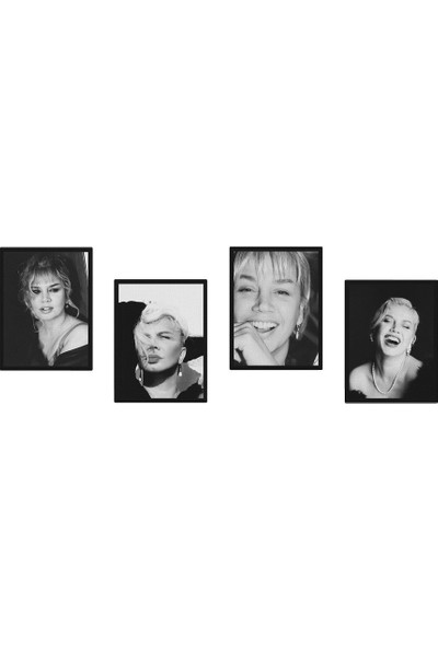 Hero Tasarım Sezen Aksu 4 Parça Mdf TABLOSLA353 Hero Tasarım Sezen Aksu 4 Parça Mdf TABLOSLA353