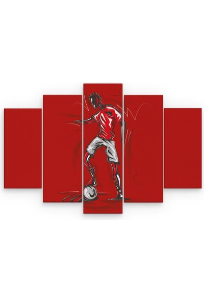 Hero Tasarım Futbolcu 5 Parça Mdf TABLOTGTB416