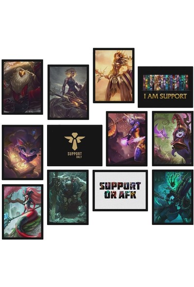 Hero Tasarım Support Lol 12 Parça Mdf TABLOZLLTB210